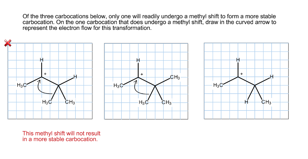 Solved Of the three carbocations below, only one will | Chegg.com