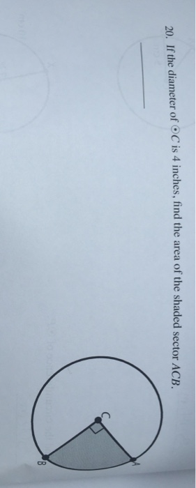 Solved If the diameter of circle c is 4 inches, find the | Chegg.com