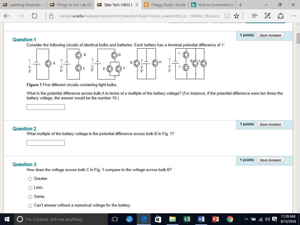Solved Consider the following circuits of identical bulbs | Chegg.com