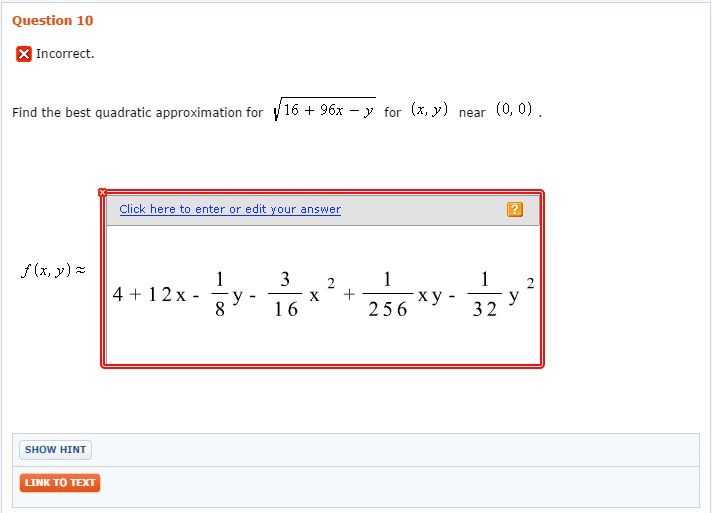Solved Find The Best Quadratic Approximation For The