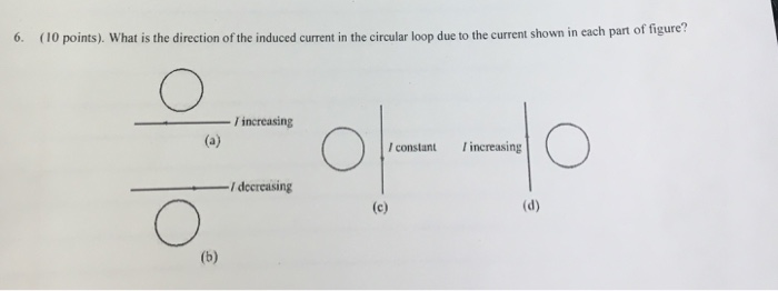 Solved What is the direction of the induced current in the | Chegg.com