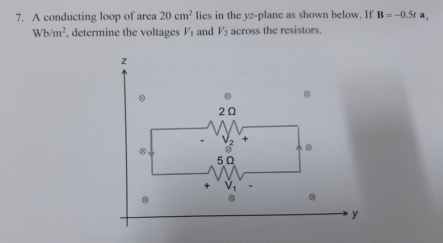Solved A conducting loop of area 20 cm^2 lies in the | Chegg.com