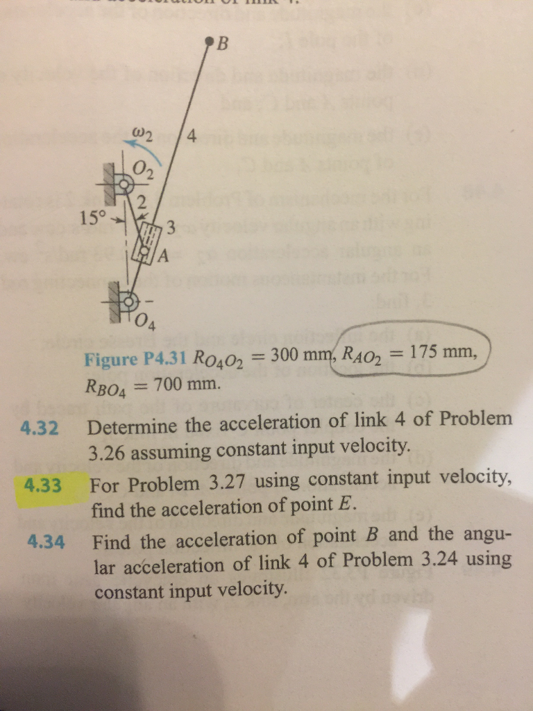 Solved 3 27 Make A Complete Velocity Analysis Of The Linkage