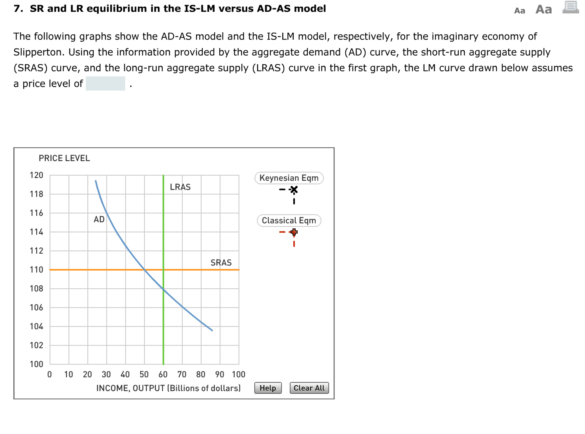 Solved SR and LR equilibrium in the IS-LM versus AD-AS model | Chegg.com