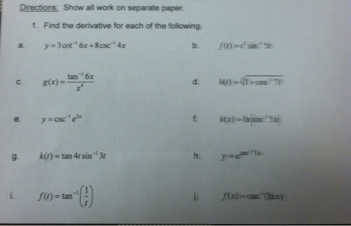 Solved Find the derivative for each of the following. y = 3 | Chegg.com