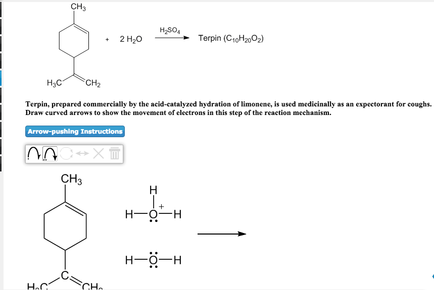 Solved CH3 2 H2O H2S04 250. Terpin (C1oH2002) H3C CH2 | Chegg.com