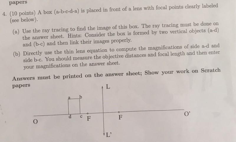 Solved papers 4. (10 points) A box (a-b-c-d-a) is placed in | Chegg.com