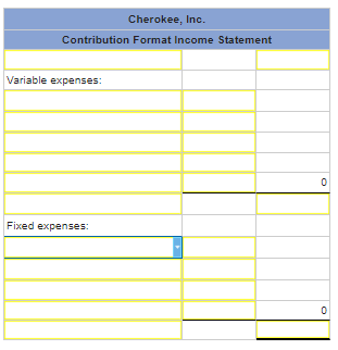 Solved Exercise 2-6 Traditional and Contribution Format | Chegg.com