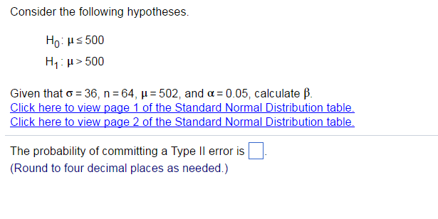 Solved Consider the following hypotheses. Ho: Hs 500 H1: H | Chegg.com