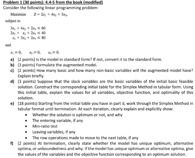 Solved roblem 1 (30 points): 4.4-5 from the book (modified | Chegg.com