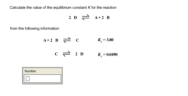 Solved Calculate The Value Of The Equilibrium Constant K