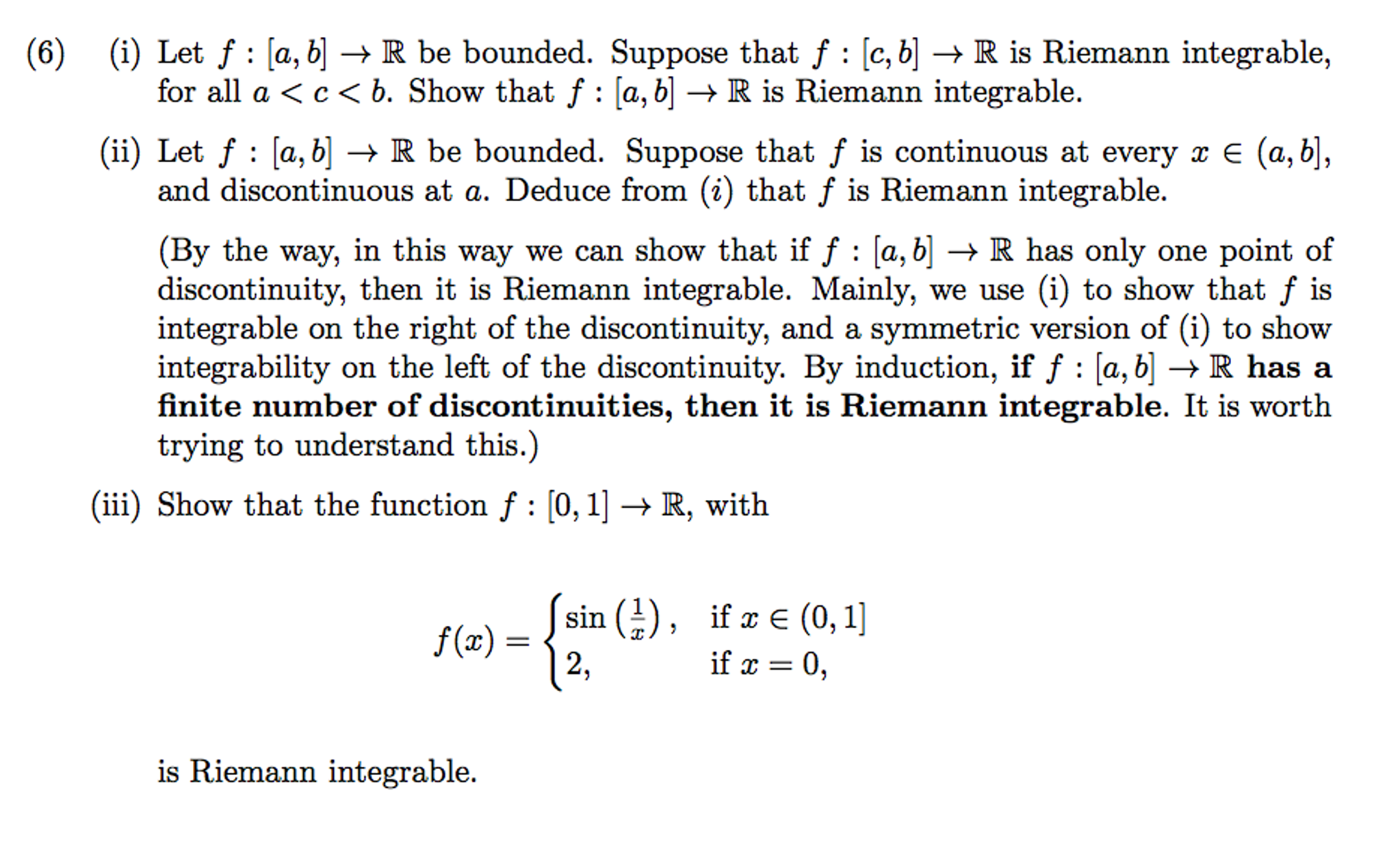 Let f: [a, b] rightarrow R be bounded. Suppose that | Chegg.com