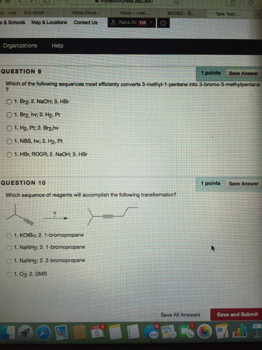 Solved Which of the following sequences most efficiently | Chegg.com