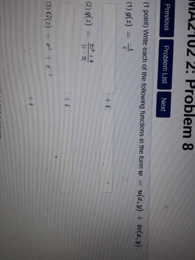 Solved A2102 2: Problem 8 Previous Problem ListNext (1 | Chegg.com