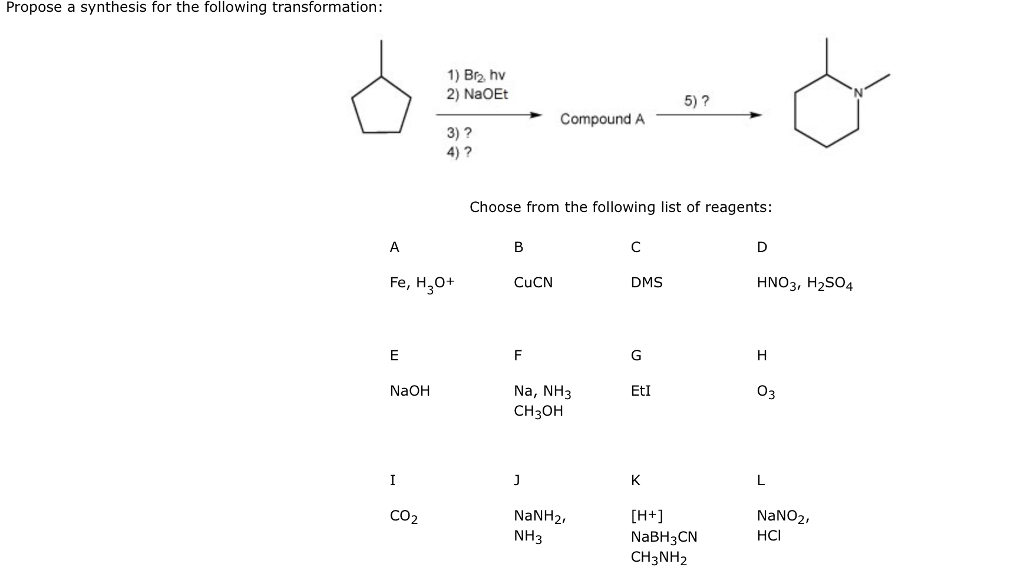 Solved 1.)Reagant 1 and 2 needed ? Draw compound A and B | Chegg.com
