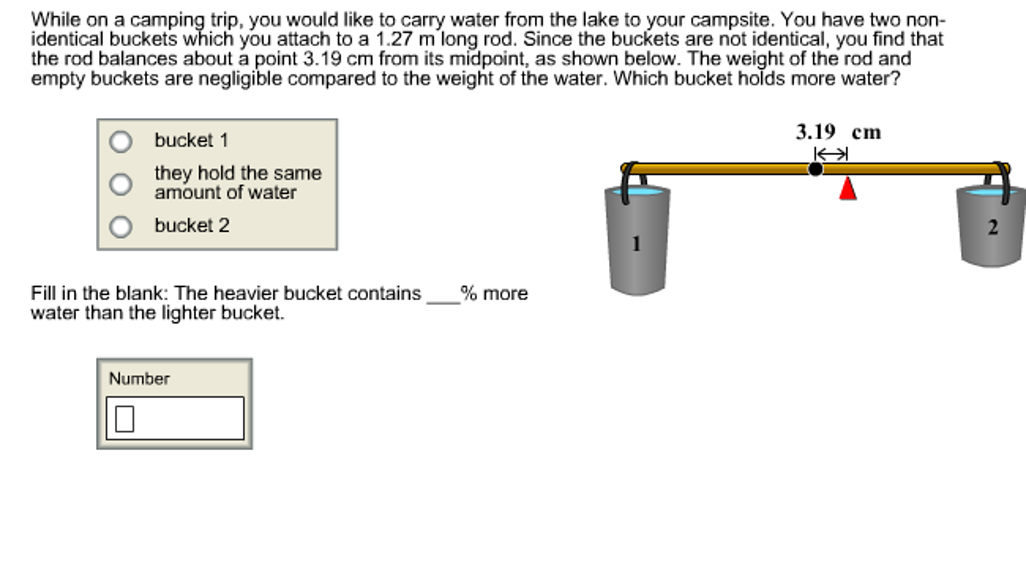 Solved: While On A Camping Trip, You Would Like To Carry W... | Chegg.com