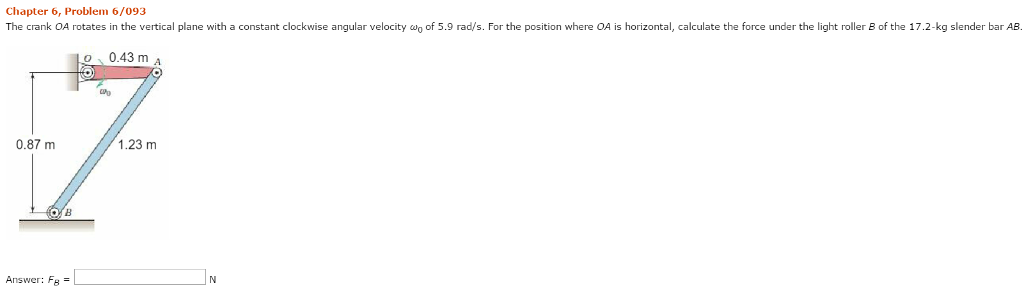The crank OA rotates in the vertical plane with a | Chegg.com