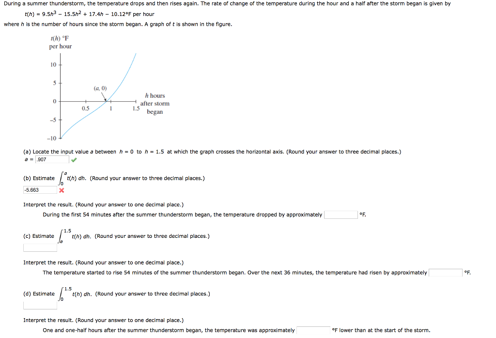 Solved During A Summer Thunderstorm The Temperature Drops Chegg