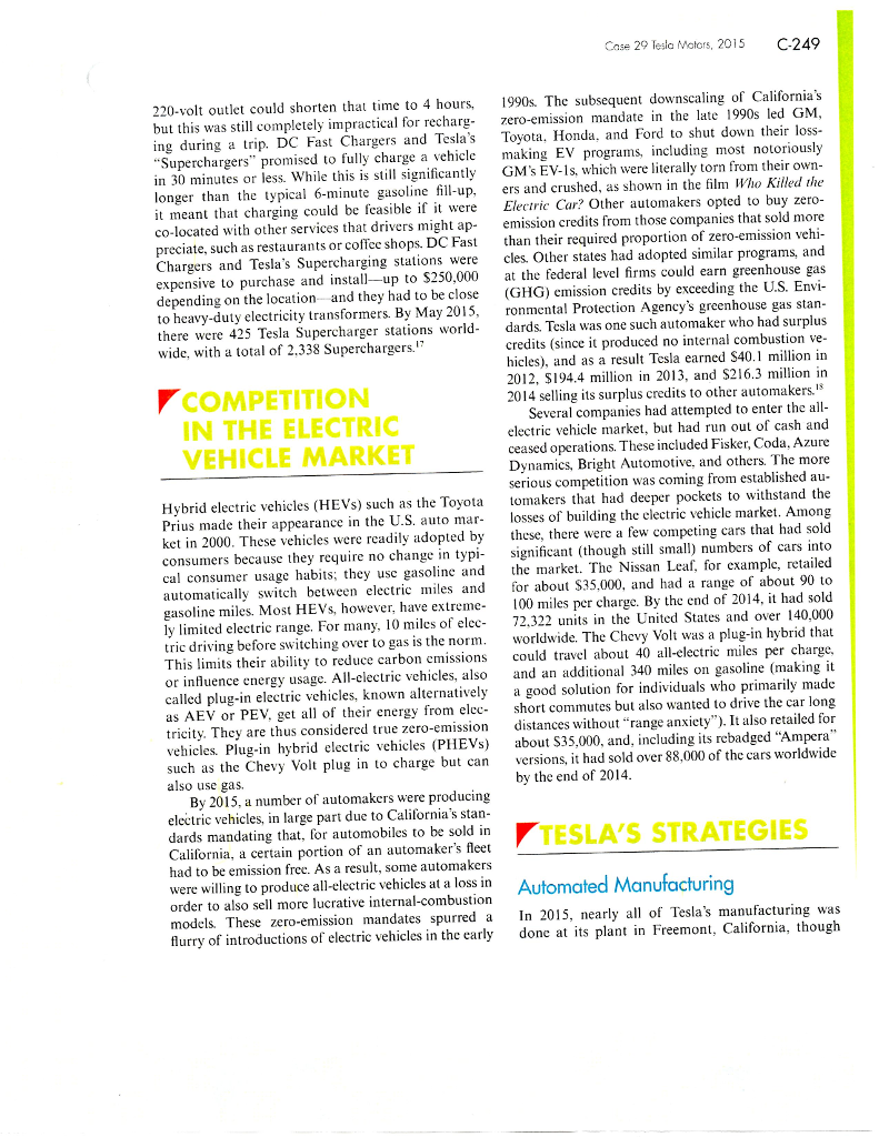 Solved 7.) In Strategic Management theory: Describe Tesla | Chegg.com