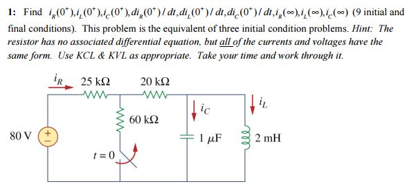Solved Find i_R (0^+), i_L (0^+), i_C (0^+), di_R (0^+)/dt, | Chegg.com