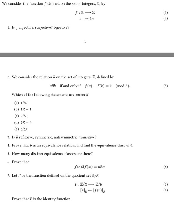 Solved We consider the function f defined on the set of | Chegg.com