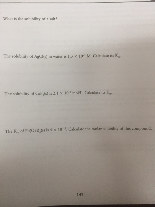 Solved What is the solubility of a salt? The solubility of | Chegg.com