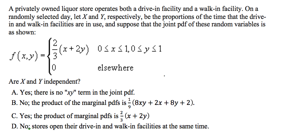 Solved A privately owned liquor store operates both a | Chegg.com
