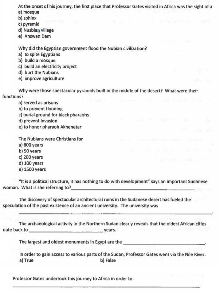 from Wonders of the Africans World Black Kingdoms of | Chegg.com