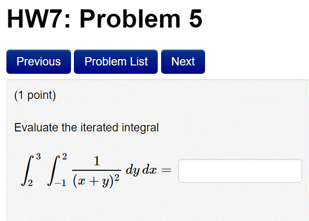 Solved Evaluate The Iterated Integral Integral 2 3