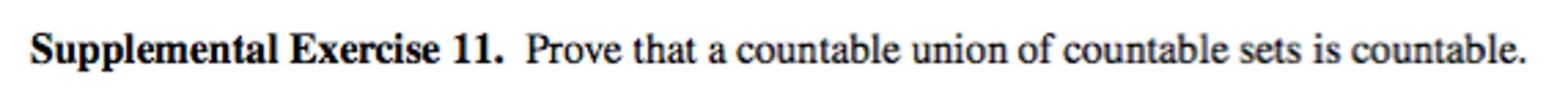 Solved Prove that a countable union of countable sets is | Chegg.com