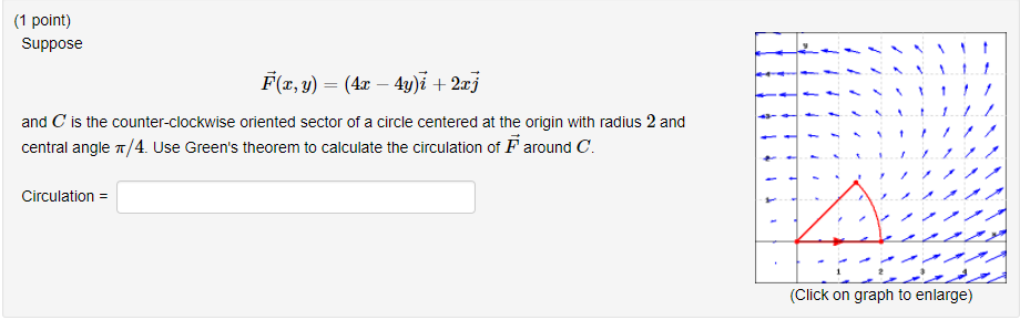 Solved (1 point) Suppose and C' is the counter-clockwise | Chegg.com