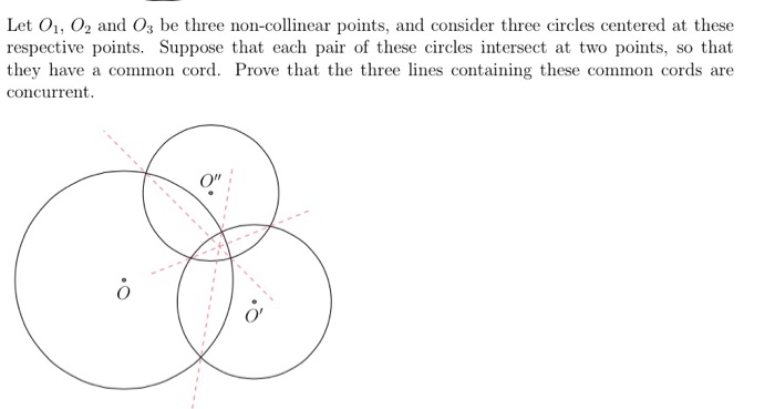 Solved Let O1, O2 and O3 be three non-collinear points, and | Chegg.com
