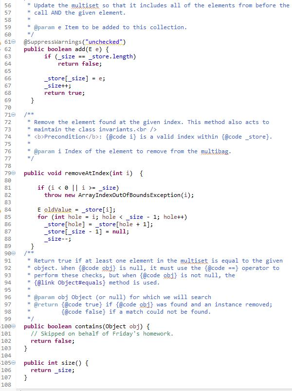 Solved I did a code coverage 75%, but there shows a error | Chegg.com