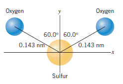 Solved The drawing shows a sulfur dioxide molecule. It | Chegg.com