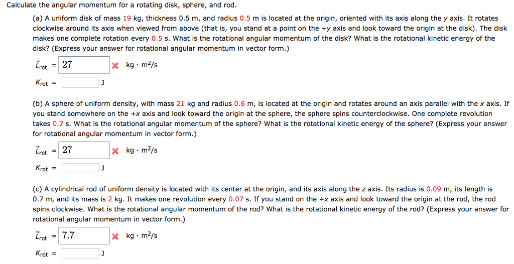 Solved Calculate The Angular Momentum For A Rotating Disk 4116