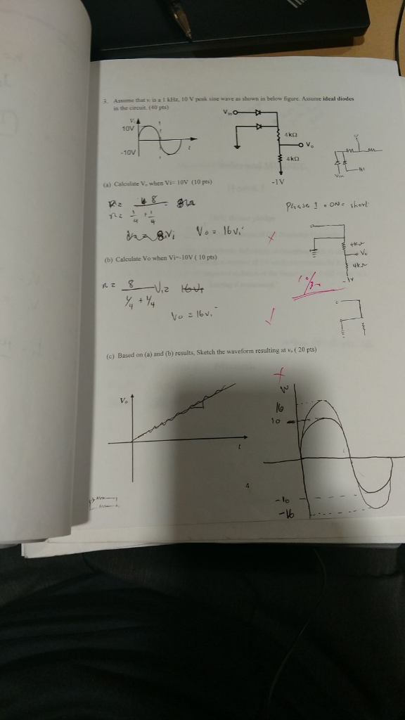Solved ssume that vi is a I kHz, 10 V peak sine wave as | Chegg.com Solved ssume that vi is a I kHz, 10 V peak sine wave as | Chegg.com