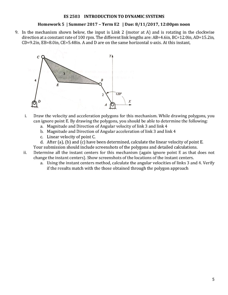 Solved In the mechanism shown below, the input is Link 2 | Chegg.com