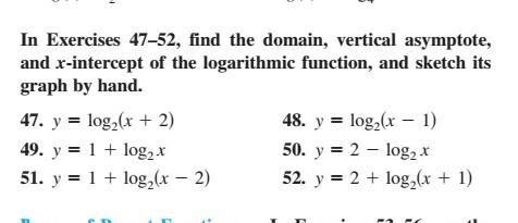 Solved In Exercises 47-52, find the domain, vertical | Chegg.com