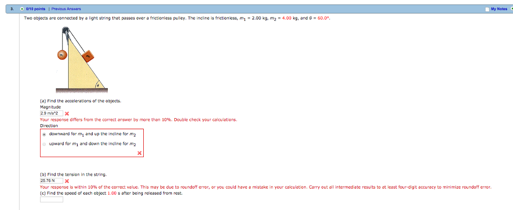 Solved Two objects arc connected by a light string that | Chegg.com