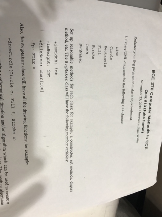 Solved Refactor your Svg program to make it object-oriented. | Chegg.com