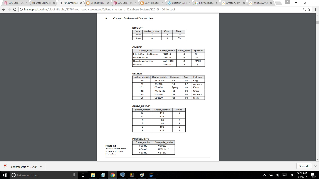 Solved d. Retrieve the name and transcript of each senior | Chegg.com
