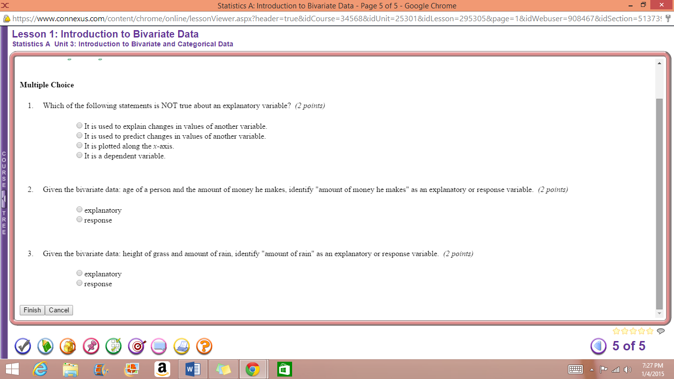 Solved Statistics A: Introduction to Bivariate Data Page 5 | Chegg.com
