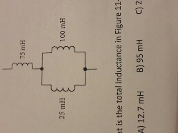 Solved 42) what is the total inductance of a 25 mH inductor | Chegg.com