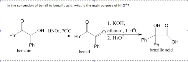 Solved In the conversion of benzil to benzilic acid, what is | Chegg.com