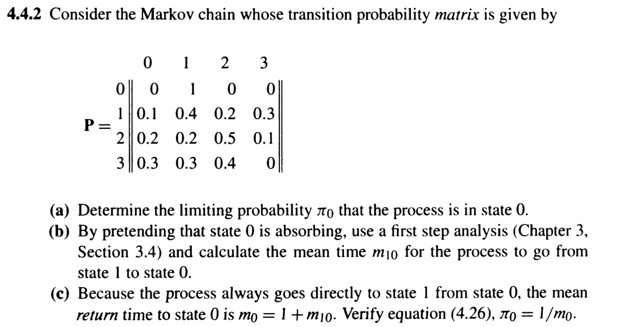 Consider the Markov chain whose transition | Chegg.com