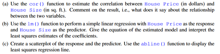 Solved SOLVE USING RSUDIO simple linear regression on the | Chegg.com
