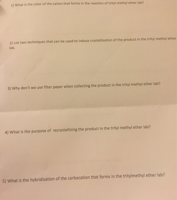 What is the color of the cation that forms in the | Chegg.com