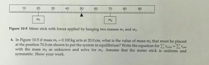 Solved In Figure 10-5 if mass m_1 = 0.100kg acts at 20.0 | Chegg.com