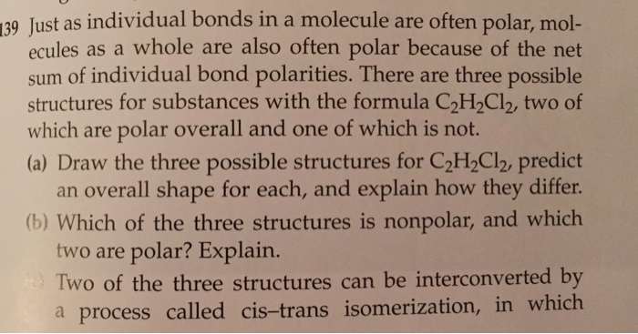 There are three possible structures for substances | Chegg.com
