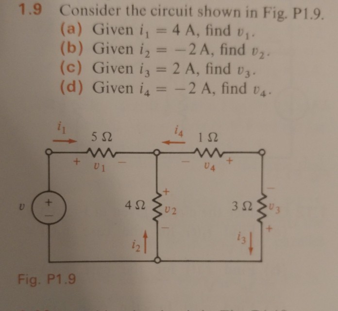 Solved Consider the circuit shown in Fig. P1.9. (a) Given | Chegg.com